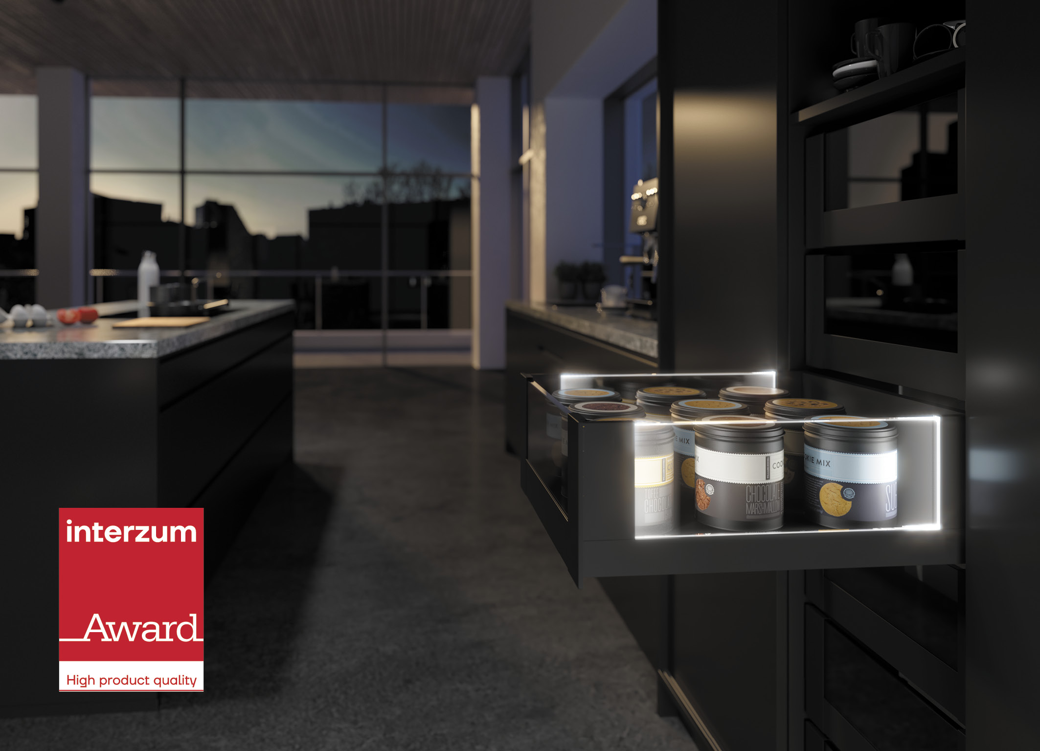 Interzum Award goes to Hettich’s AvanTech YOU with signature lighting