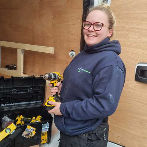 Mother-of-one becomes AHM Installations first bathroom fitter apprentice